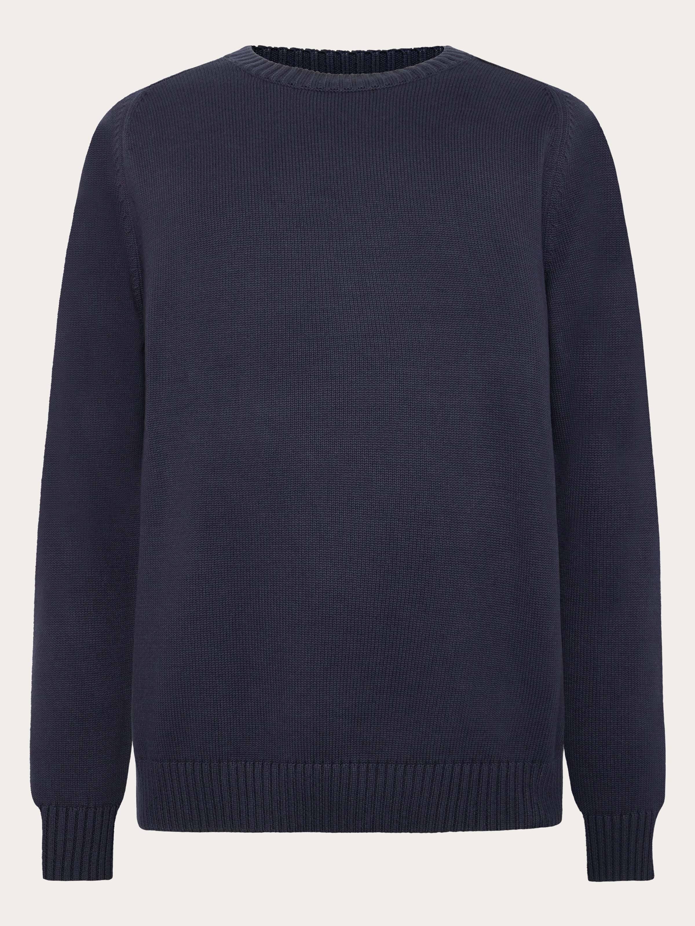 Buy Plain knitted crew neck - Night Sky - from KnowledgeCotton Apparel®